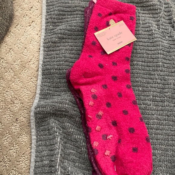 kate spade | Accessories | Kate Spade Pair Of 2 Fuzzy Socks | Poshmark